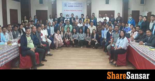 Ajod Insurance organizes training for its marketing staff members and ...