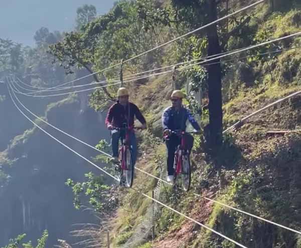 World's supposedly second longest and highest sky-cycling in operation ...