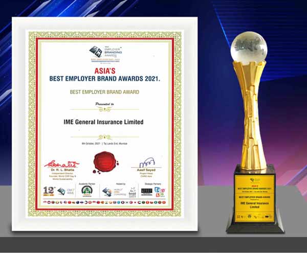IME General Insurance receives international award; gets acknowledged ...