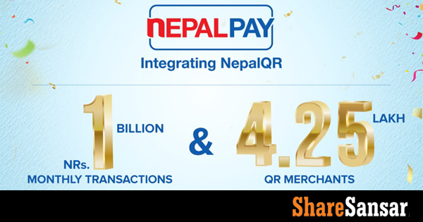 NEPALPAY QR crosses Rs 1 Billion Monthly Transactions - || ShareSansar