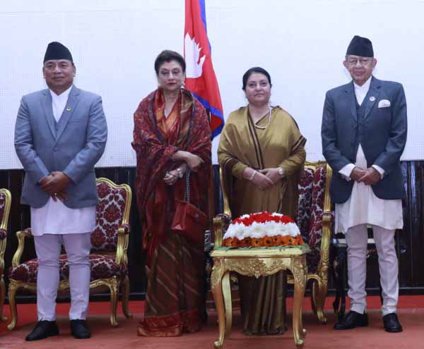 Eldest MP Pashupati Shumsher Rana Sworn in by President Bhandari ...