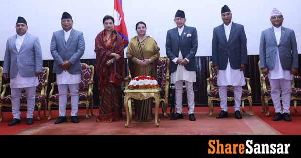 Eldest MP Pashupati Shumsher Rana Sworn in by President Bhandari ...