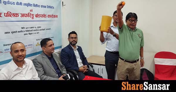 FPO Allotment of Suryodaya Womi Laghubitta Concludes; 4,672 Applicants ...