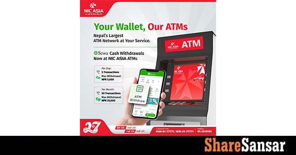NIC Asia Bank Introduces Cardless ATM Withdrawals for eSewa Users ...