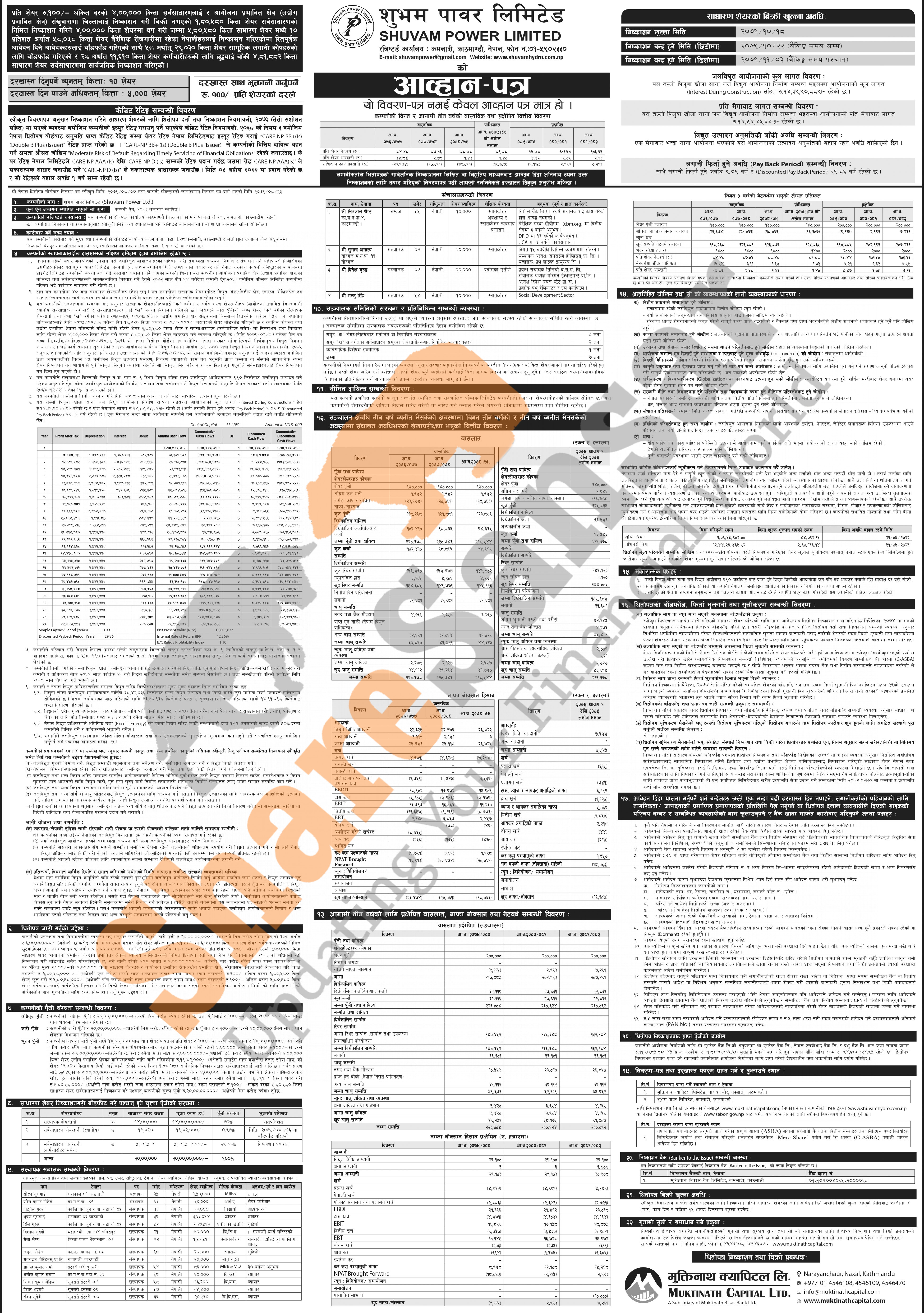 Shuvam Power Limited has published an offer letter to issue 4,81,882 ...
