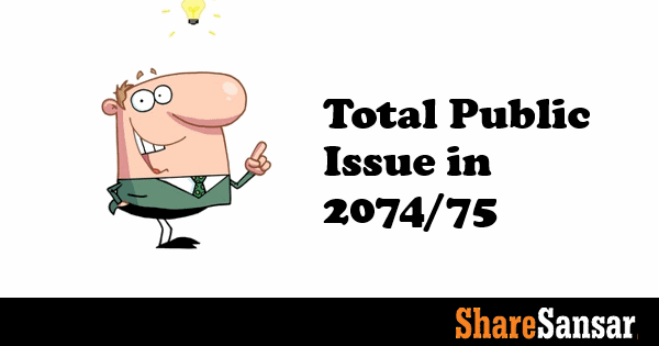 Public Issue decreased in the FY 2074/75; See the actual data ...